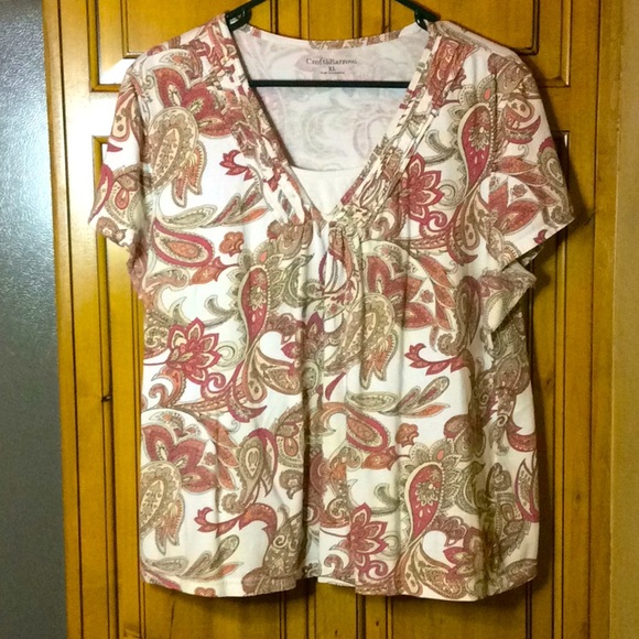 croft & barrow | Tops | Final Sale Price Croft Barrow Ss Paisley Top ...